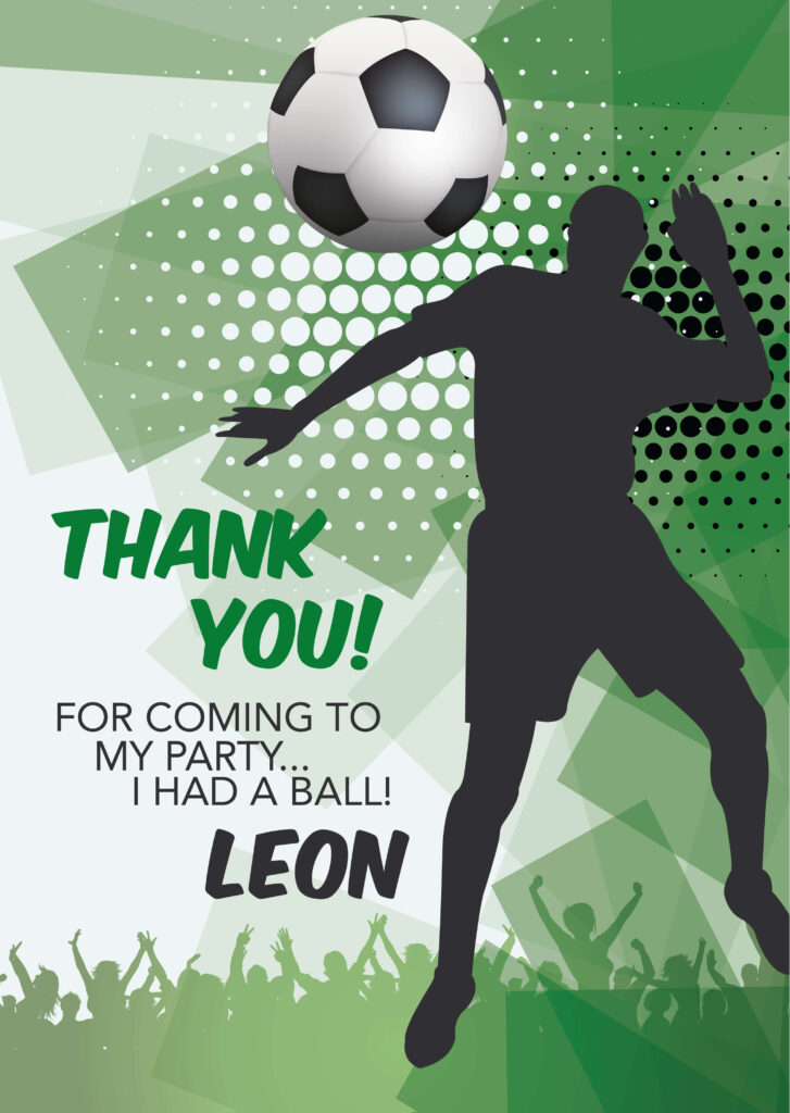 Football Party Thank You Cards – Party Doodle