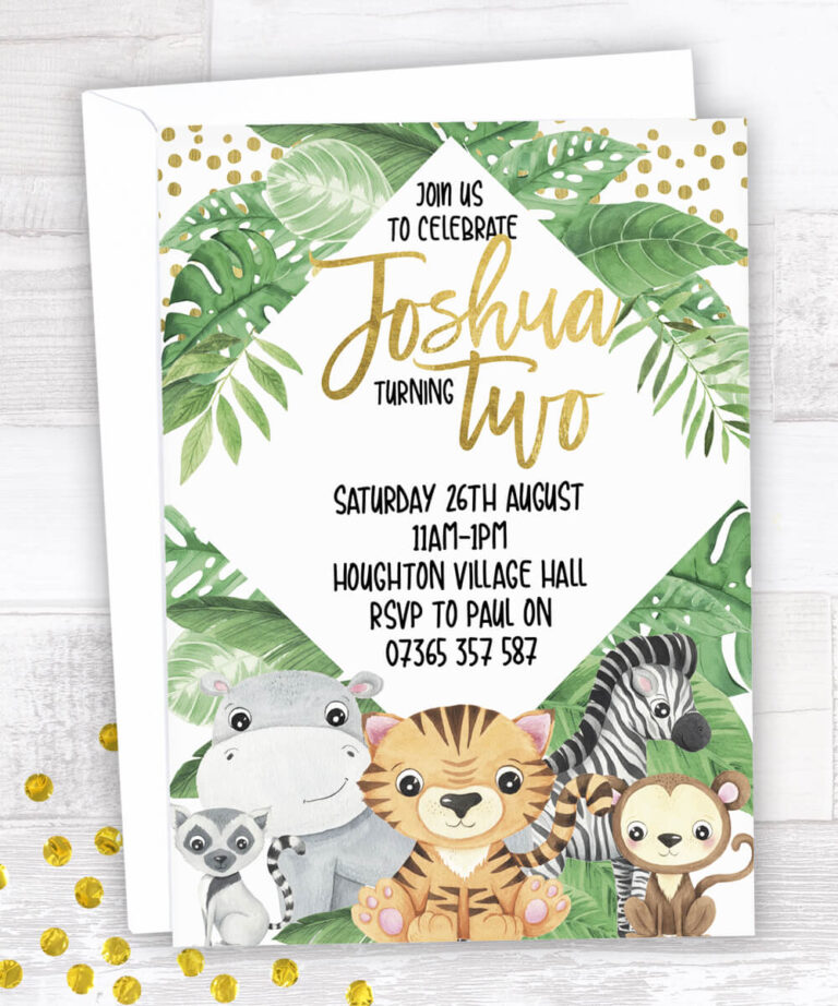 Jungle Party Invitations – Party Doodle