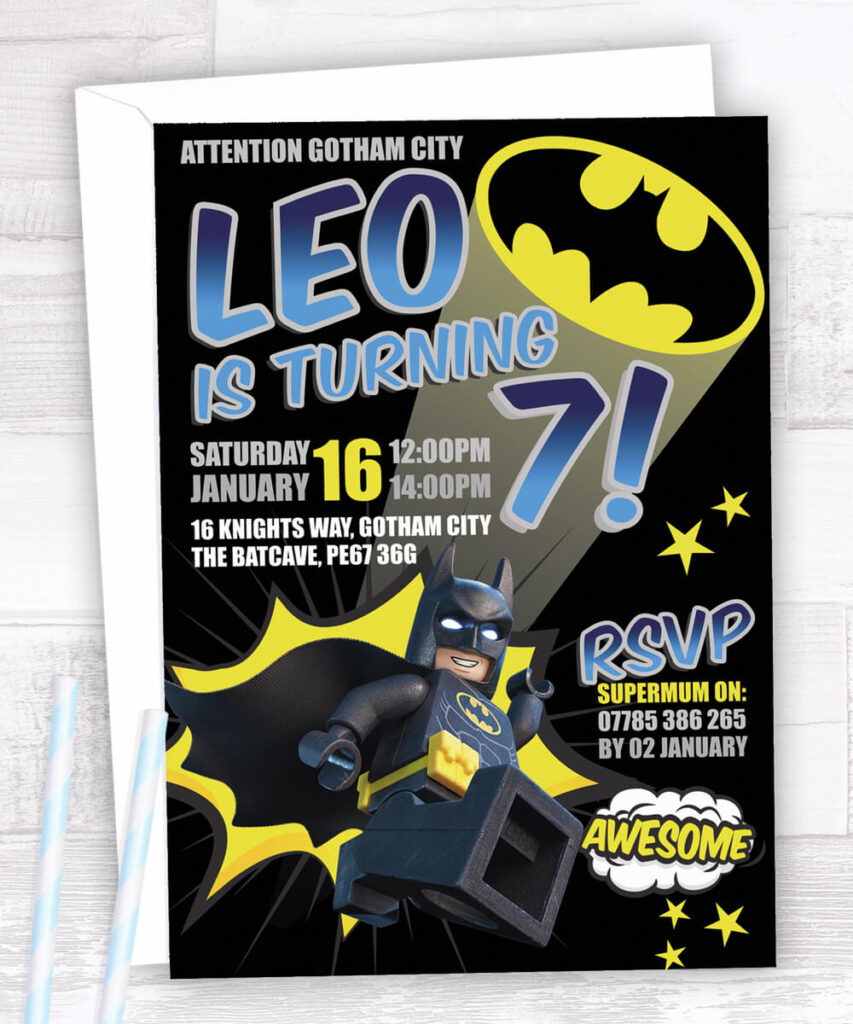 Lego Batman Party Invitations – Party Doodle