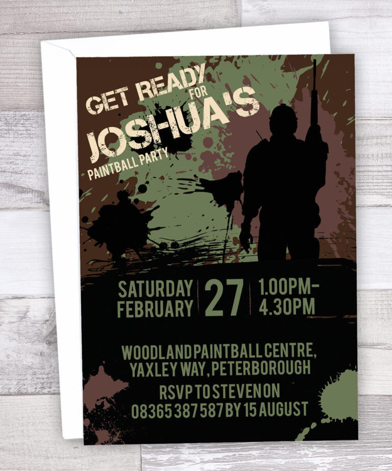 Paintball Party Invitations – Party Doodle