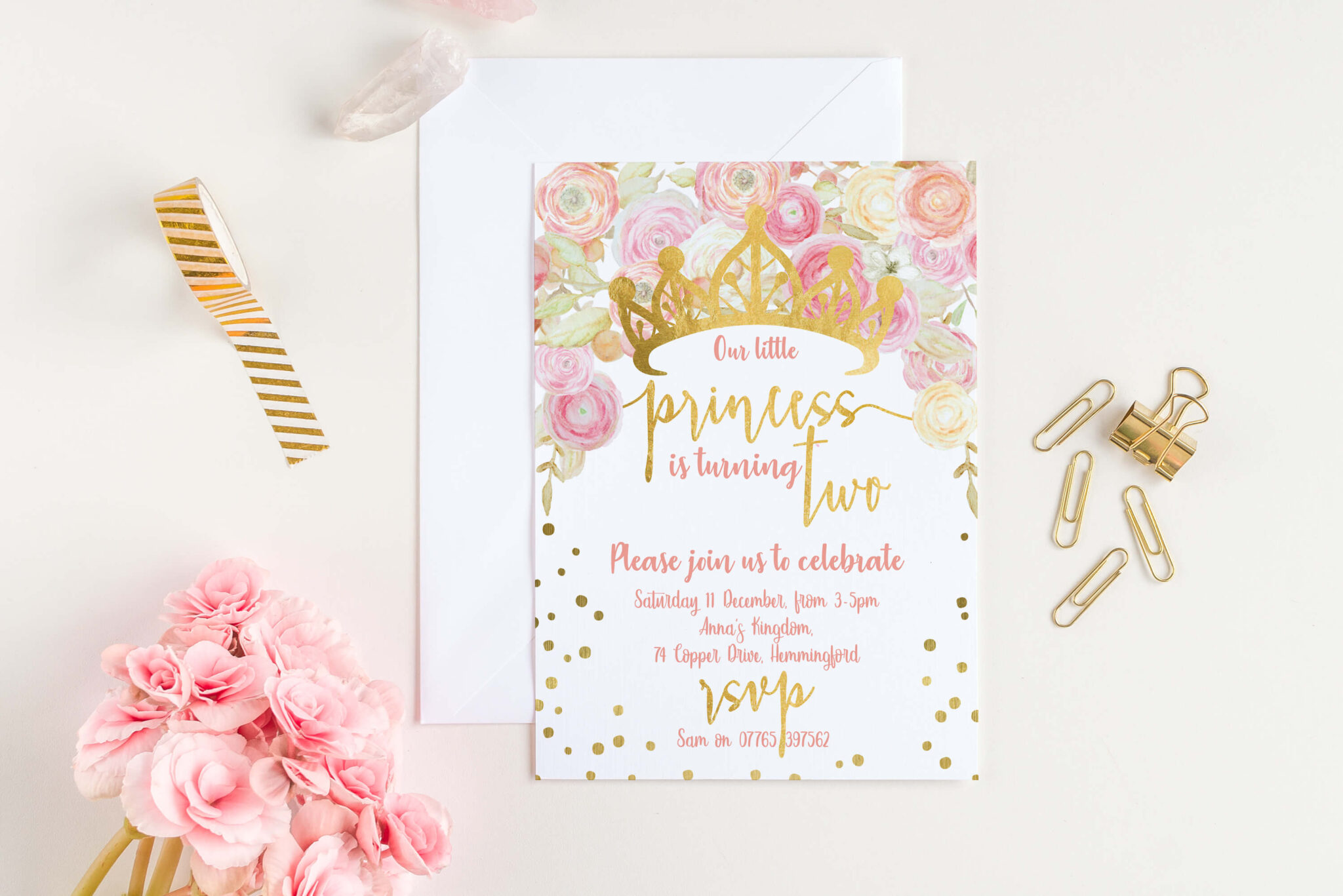 Princess Crown Party Invitations – Party Doodle